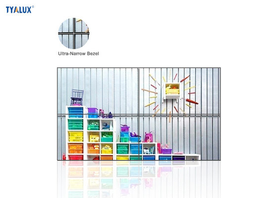 55 Inch Digital Advertising Display Screens / Multi Screen Blue 4k Video Wall