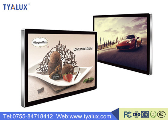Custom 43 Inch Indoor Advertising LCD Screens / Transparent digital media signage