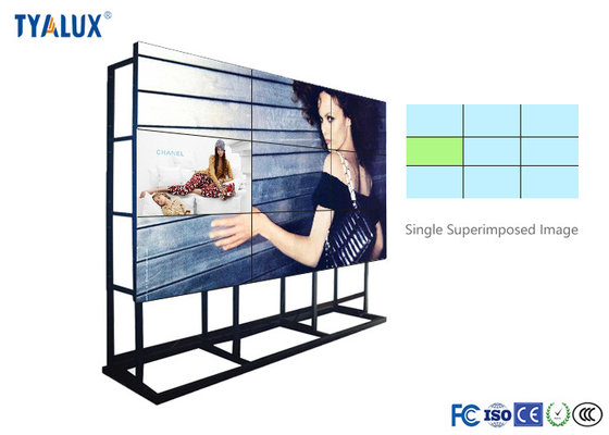 55 inch Advertising Wall Mount LED Backlight Panel Ultra Narrow Bezel LCD Video Wall
