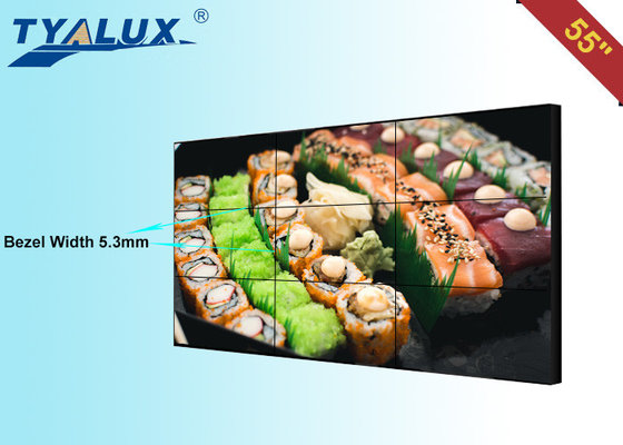 Ultathin and Lightweighted Digital Signage Video Wall With 55 Inch LCD Screen
