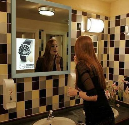Interactive Magic Mirror LCD Digital Signage / High Definition Wall Mount Full HD Display