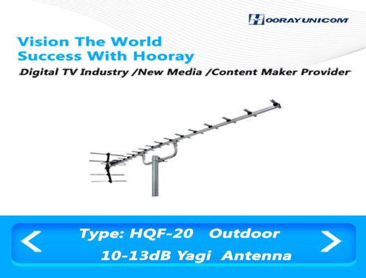 10-13dBi Gain UHF DTV Wireless System Aluminum Alloy Yagi Antenna