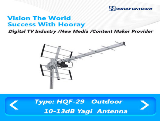 10-13dBi Gain UHF DTV Wireless System Aluminum Alloy Yagi Antenna