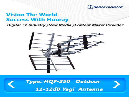 10-13dBi Gain UHF DTV Wireless System Aluminum Alloy Yagi Antenna