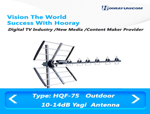 10-13dBi Gain UHF DTV Wireless System Aluminum Alloy Yagi Antenna