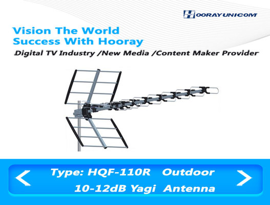 10-13dBi Gain UHF DTV Wireless System Aluminum Alloy Yagi Antenna
