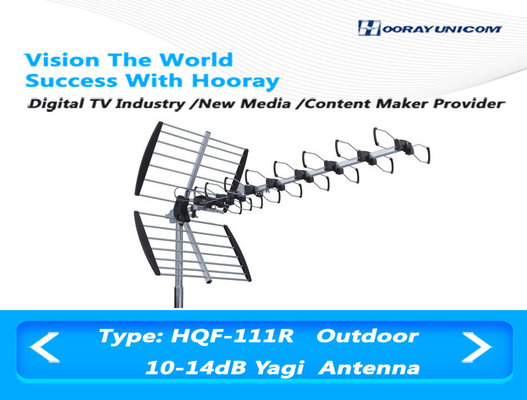 10-13dBi Gain UHF DTV Wireless System Aluminum Alloy Yagi Antenna