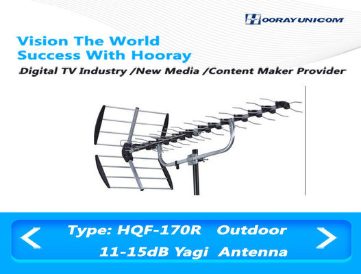 10-13dBi Gain UHF DTV Wireless System Aluminum Alloy Yagi Antenna