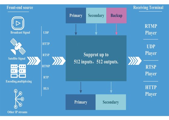 RealTime TS IP Video Streaming Matrix Switch System Multi - Screen for OTT IPTV Headend