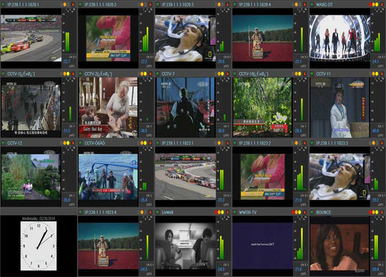 16 Screen TS Stream Digital Video Matrix Broadcast Media Monitoring System