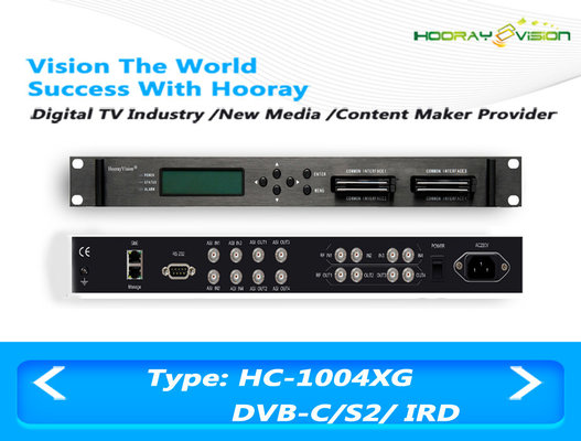 Satellite Terrestrial IRD Integrated Receiver Decoder 4 Tunners With 4 CAM Slot Multiplexing