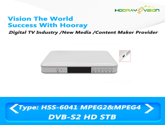 White Terrestrial Set Top Box DVB S2 HD Satellite Receiver With USB 2.0 Port