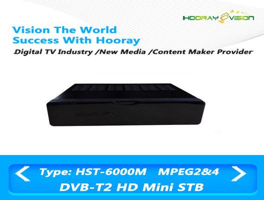 75 Ω Full HD Digital TV Box DVB T2 MPEG4 , 10 Watt 1080P Set Top Box AC 90-250 V