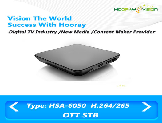 Android OTT Set Top Box IPTV Decoder 8GB EMMC Storage 1GB DDR3 Memory