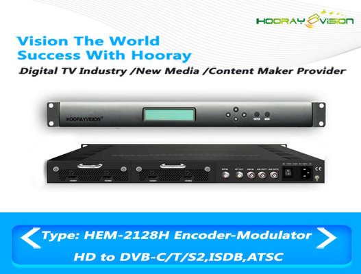 48KHz Audio Digital TV Encoder 8 SPTS Stream output MER 42dB IBBP GOP Structure