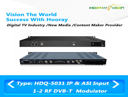 Dual IP CATV Digital Modulator DVB COFDM Terrestrial Wireless 2K / 8K Carrier Mode