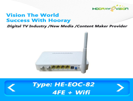 4 Ethernet Low Frequency Coaxial Cable Terminal 4FE WIFI EOC Slave Based For IPTV OTT Service