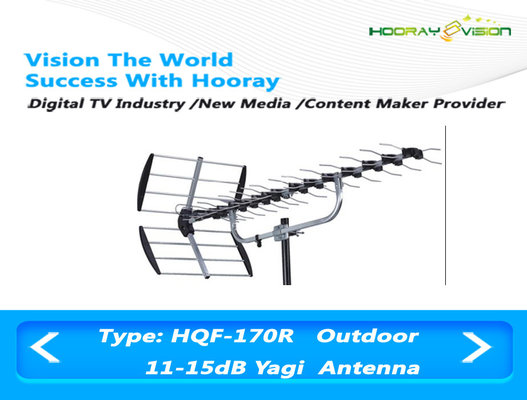 Outdoor Terrestrial Yagi Directional Antenna Gray / Sliver / Black 470-862MHz Frequency Range