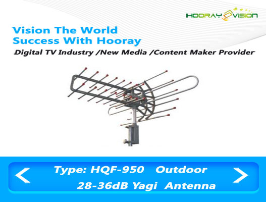 Aluminum Alloy Wireless Digital TV Antenna , 36dBi FM VHF UHF Antenna Outdoor