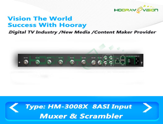 ASI INPUT Type Digital TV Multiplexer Scrambler With DVB Stardand WEB Management
