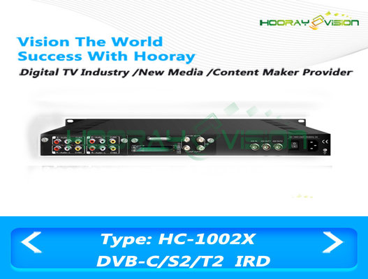 Digital TV Satellite Receiver DVB - C / S / S2 Input With 2 Tuner IRD 2 CAM slot V1