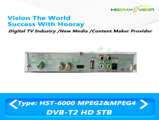 DVB T2 Set Top Box HD MPEG4 , Terrestrial STB Set Top Box 1 HDMI Port