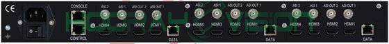 75W H 264 HD Encoder IP ASI Output Eight Channel HDMI Input Type A receptacle