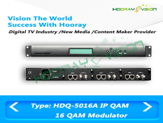 Digital QAM DVB - C 16 Channel Modulator With SD / HD RF Cable System