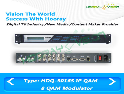 High Integrated 8 IP ASI DVB C CATV QAM Modulator Multifunction MUX Scrambler Edge
