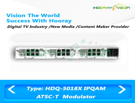 Dual IP Input  ATSC Digital TV Modulator 6M Bandwidth Digital Video Broadcasting Terrestrial