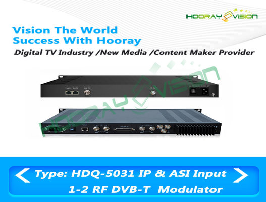 DVB - T 1U COFDM IP ASI Dual RF Modulator 50~960MHz Terrestrial Cable Web Browser