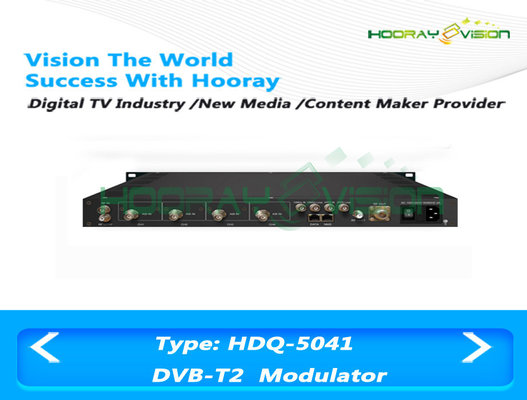 Wireless T2 - MI Digital TV Modulator , Terrestrial COFDM DVB T2 Modulator
