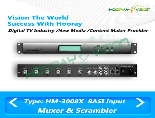 CATV TS Stream Digital TV Multiplexer Headend Tunner ASI Input with ISO13818 Standard