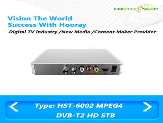 Terrestrial DVB T2 Set Top Box H 264 Full HD STB Satellite Receiver With Smart Card USB 2.0