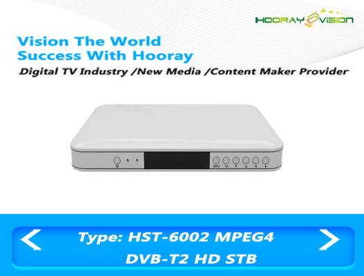 Terrestrial DVB T2 Set Top Box H 264 Full HD STB Satellite Receiver With Smart Card USB 2.0