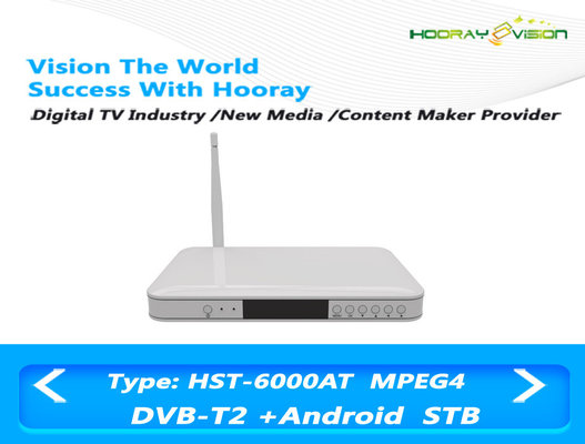 Android IPTV OTT Set Top Box DVB T2 One Ethernet RJ45 Port OTA software Support