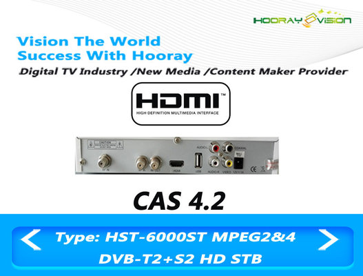 Combo DVB S2 Mpeg4 Satellite Receiver , Digital Terrestrial TV Receiver