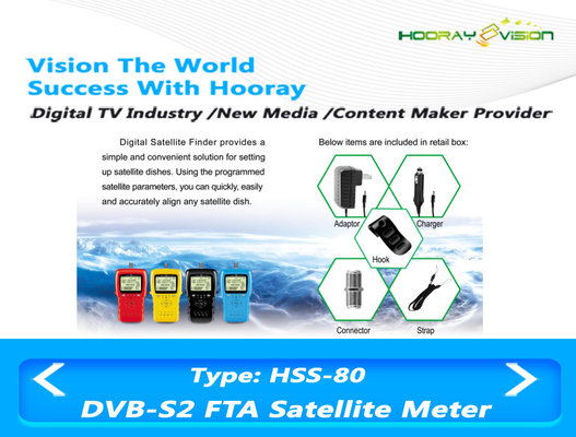 RF Input Interface DVB S2 Digital Set Top Box Satellite Finder FTA LCD Monitoring