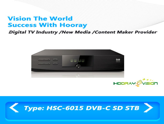 Plastic SD Set Top Box MPEG2 100dBuV - 36dBuV Support RS232 / OTA Upgrading