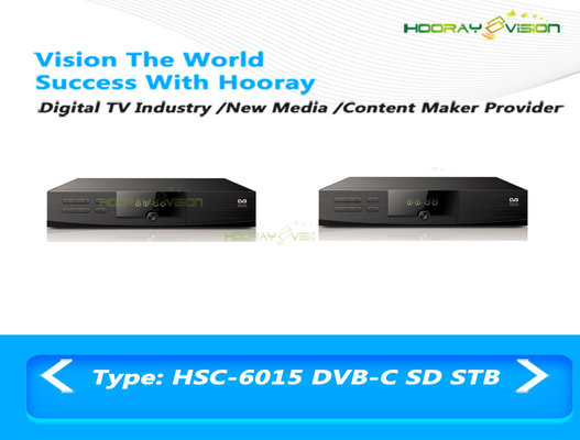 Plastic SD Set Top Box MPEG2 100dBuV - 36dBuV Support RS232 / OTA Upgrading