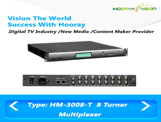 3Mbps EMM Bandwidth IP 16 Channel Multiplexer 1-800 Mbps PID Mapping