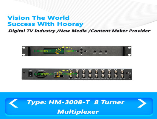 3Mbps EMM Bandwidth IP 16 Channel Multiplexer 1-800 Mbps PID Mapping