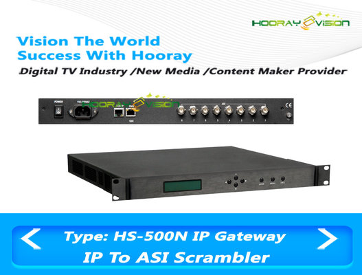 UDP Protocol IP to ASI TV Scrambler Gateway 4 CAS Simul - Crypt Support Multiplexing