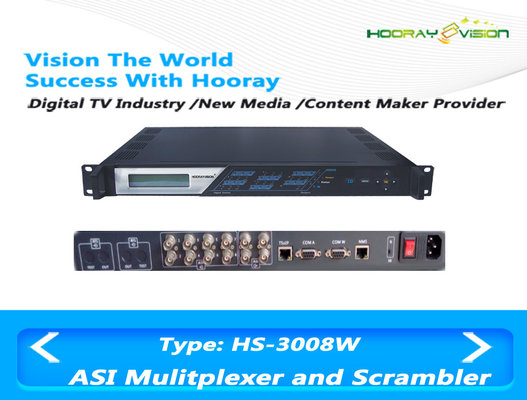 DVB CATV Wireless TV Multiplexer and Scrambler Support 8 ASI input and IP input with CAS