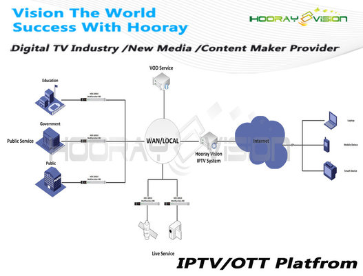 H.265 High Profile Online Cloud Streaming Solution RTMP / HSL Protocol