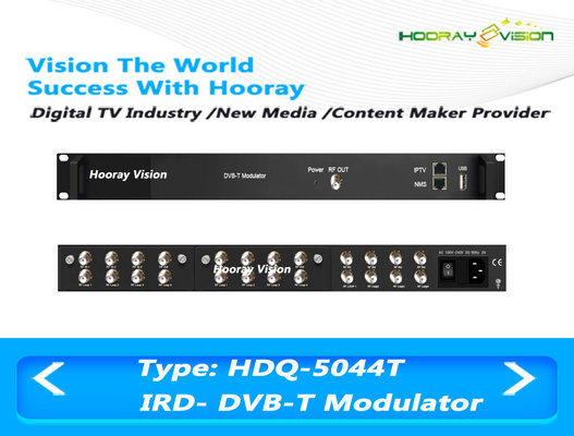 Four Frequencies DVB-T CATV QAM Modulator With 128 IP / 8 Tuner Input