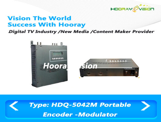 Portable Encoder CATV QAM RF Modulator Support SDI HDMI CVBS Input ISO Approval