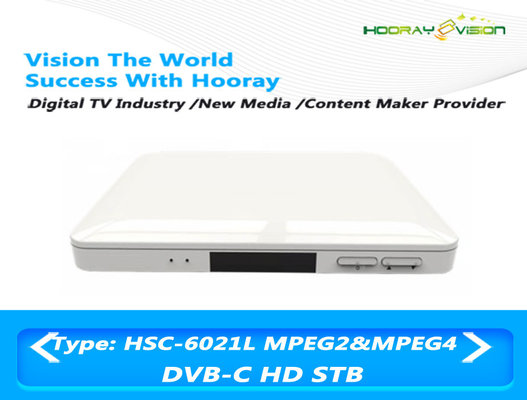 HSC-6021L DVB C HD H.264 / MPEG-4 / MPEG-2 Set Top Box USB 2.0 PVR Cardless CAS