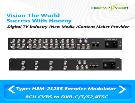 All-In-One Device Digital TV Encoder Modulator CVBS SDI ASI Input DVB-C ATSC-T RF Out