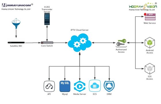 3G/4G Wireless IPTV System Solution For 22 Channels Cable TV Programs In Multi Screen